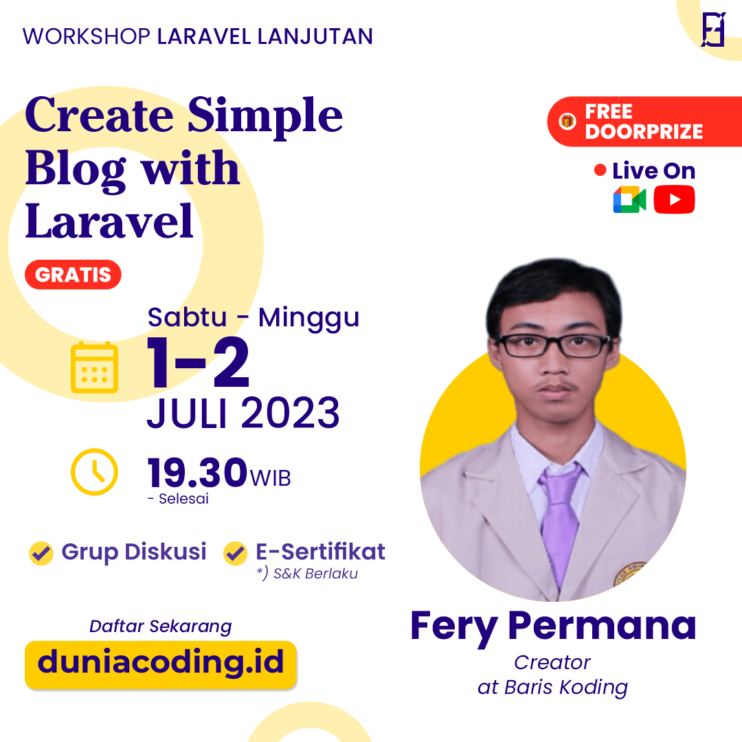 Workshop Laravel Lanjutan
